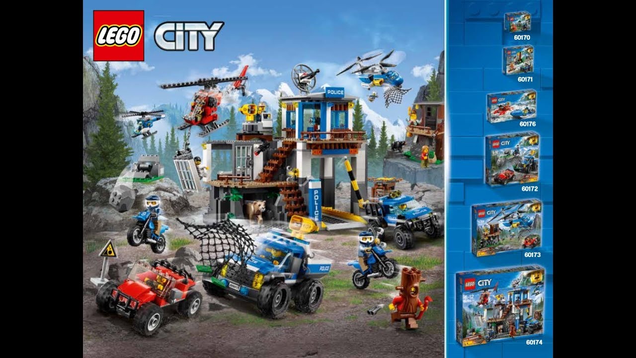LEGO 60174 MOUNTAIN POLICE HEADQUARTERS - BUILDING INSTRUCTION WITH ...