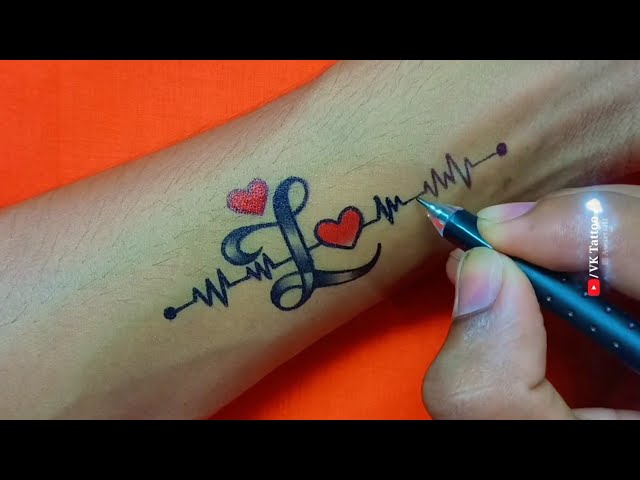 Tattoo Letter L With Heart
