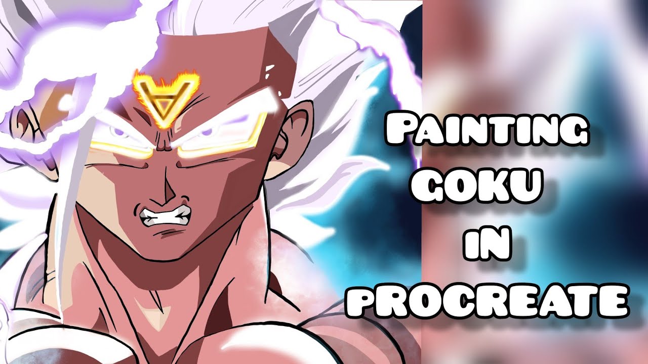 PAINTING GOKU IN PROCREATE | DIGITAL ART 😱🔥 - YouTube