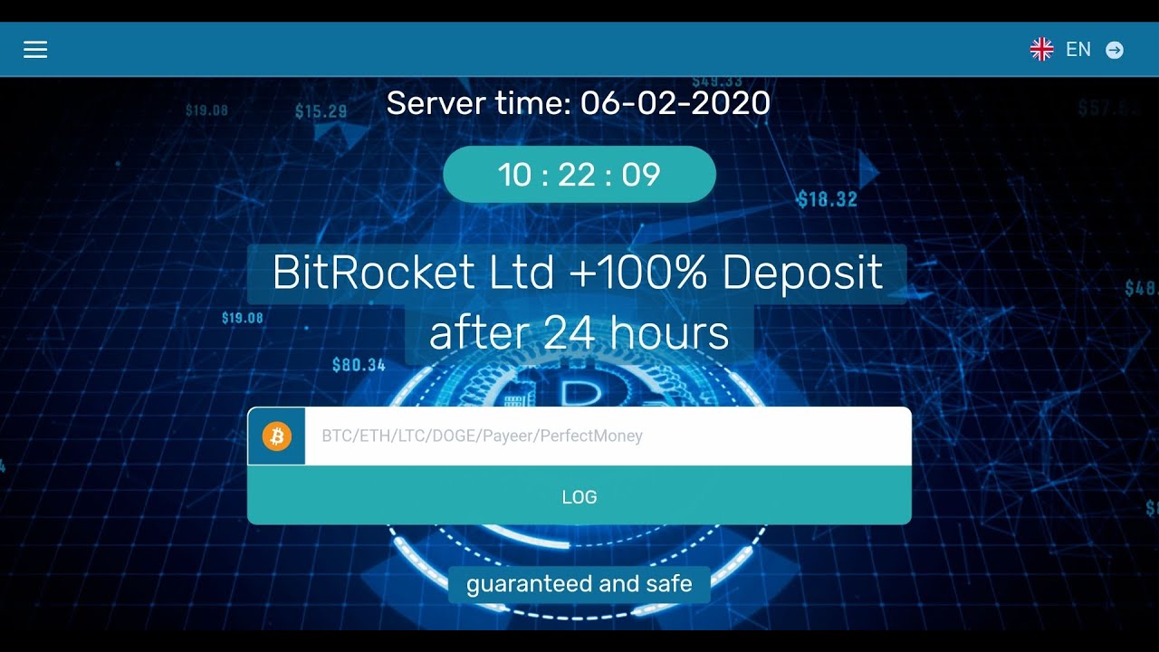 bitrocket.cc double Bitcoin site live deposits - YouTube