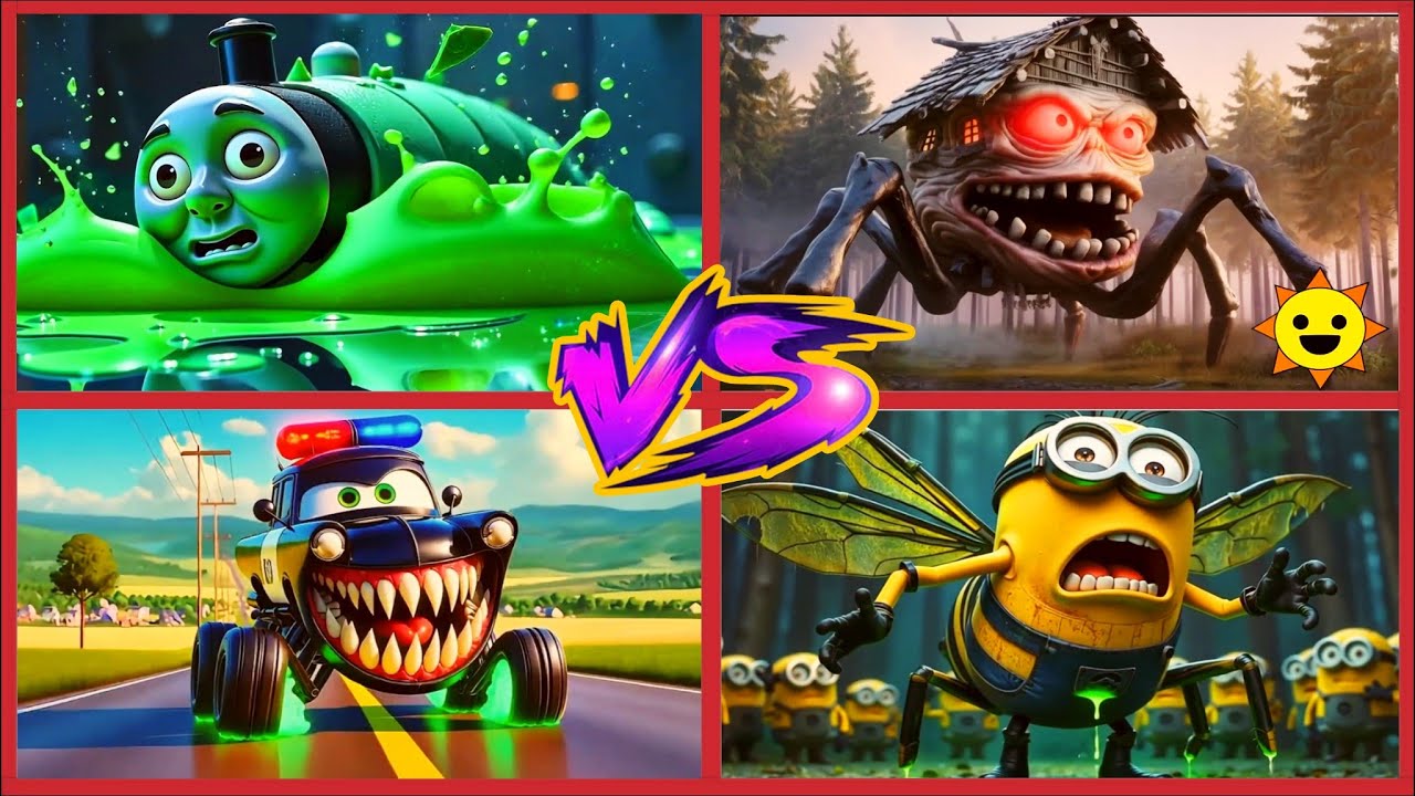 Minion Train Vs Hause Monster Sprunki Vs Police Eater Vs Minion Bee ...