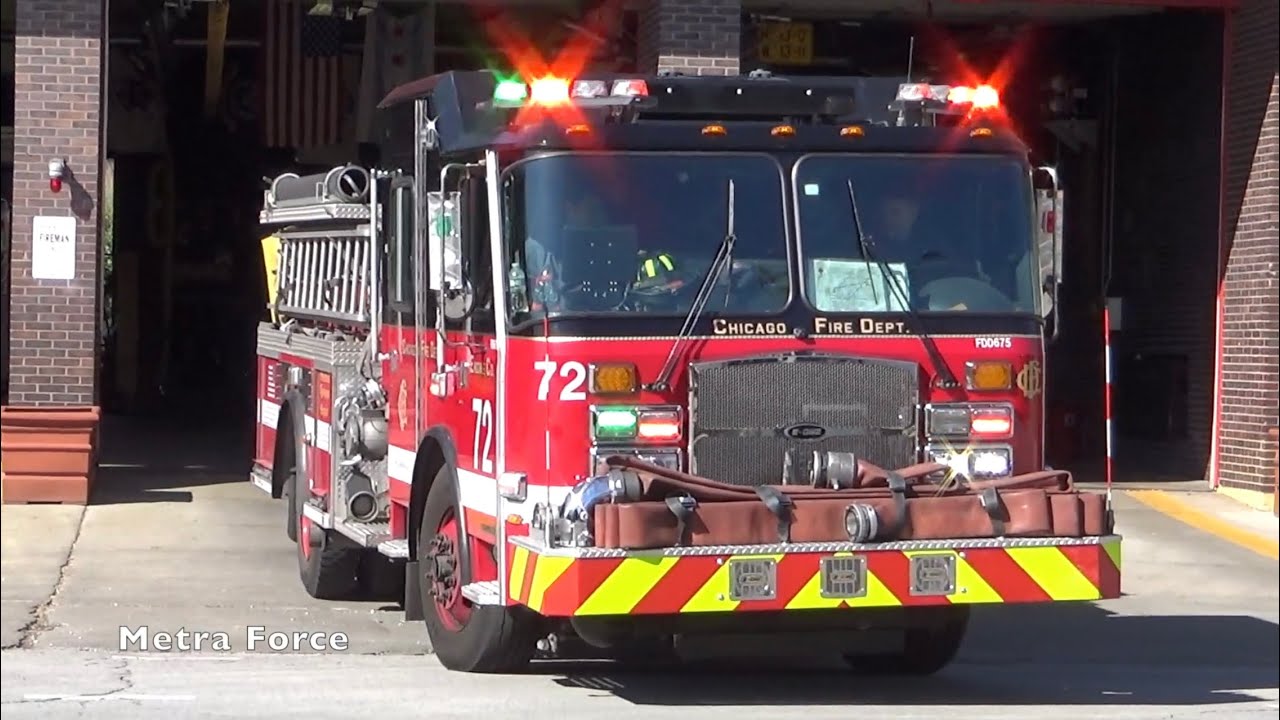 Chicago Fire Dept Engine 72 Responding - YouTube