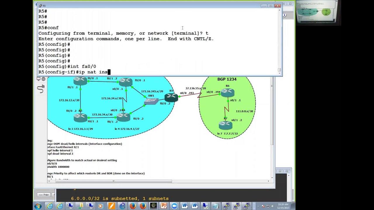 CCNA Static NAT simplified with OSPF quick configuration by Bryan McGann - YouTube