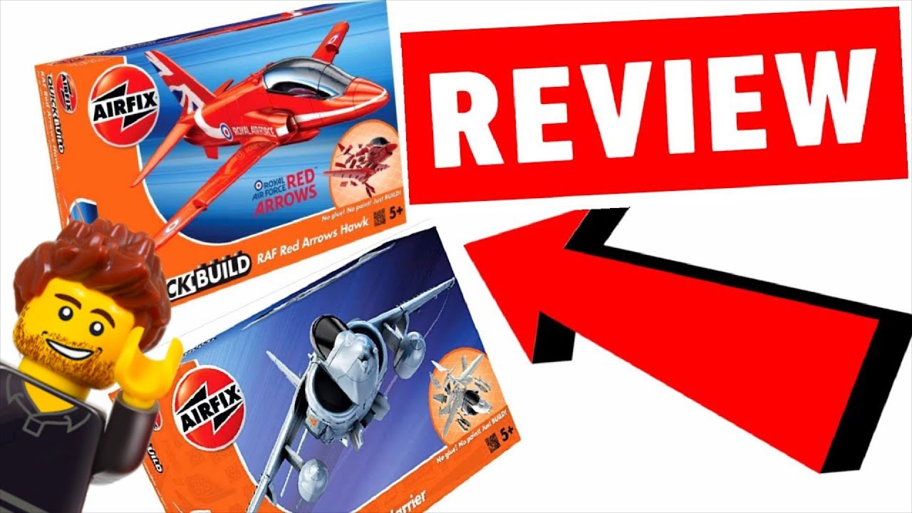 AIRFIX QUICK BUILD 🔵 Harrier Jump Jet & RAF Red Arrows Hawk Dubble ...