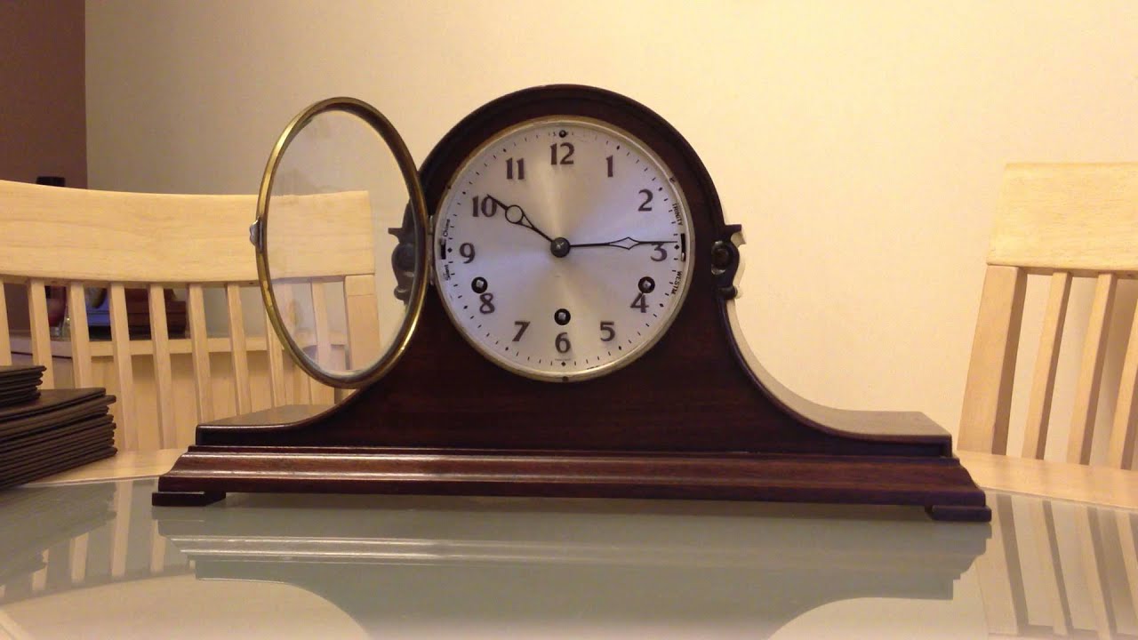 HAC DUAL CHIME MANTLE CLOCK - WESTMINSTER FROM FRONT - YouTube