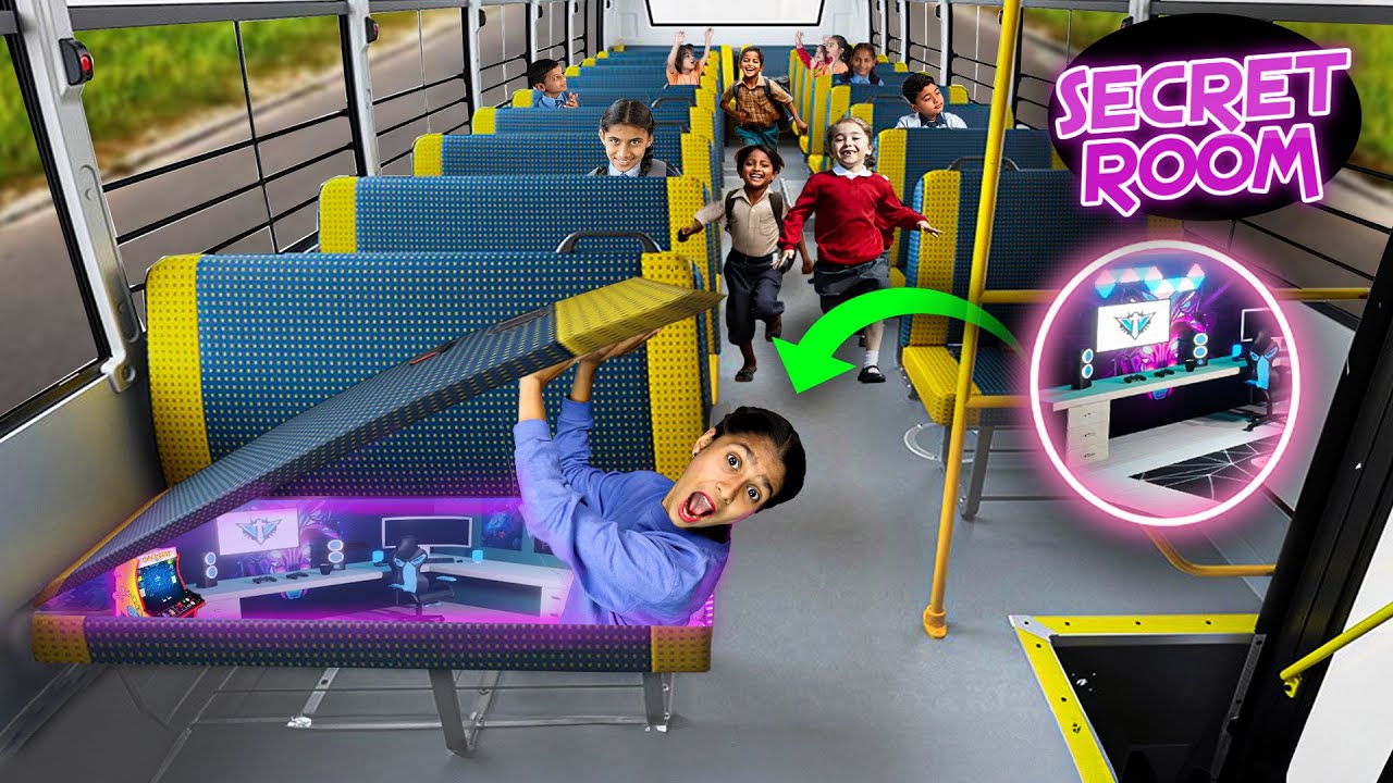 I Built A Secret Room In SCHOOL BUS To Spy On My Friends | Shocking ...