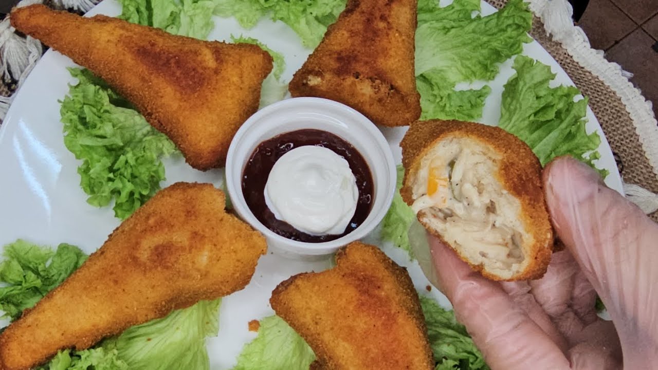 bread stuffed cones /chicken mix veg cones - YouTube