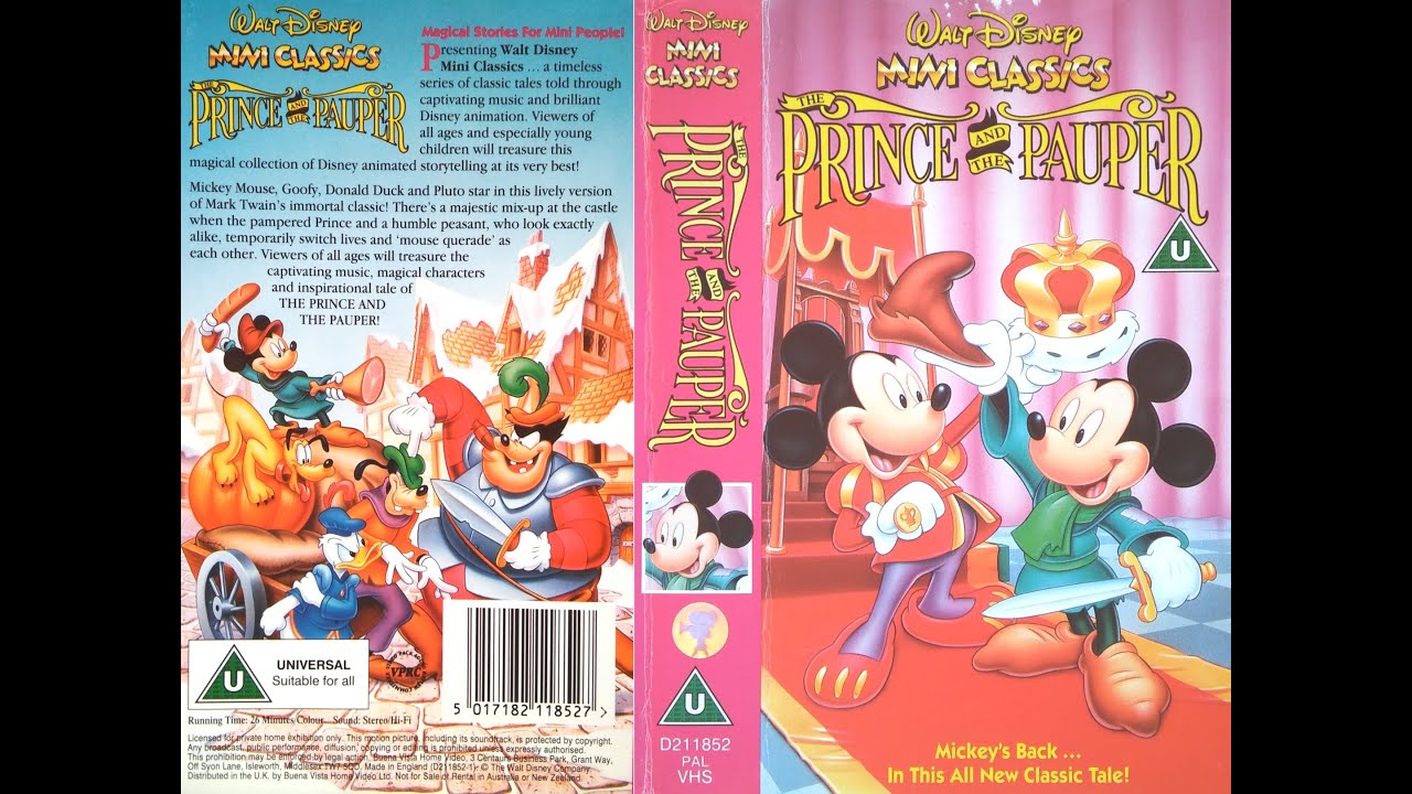 Opening of 'The Prince and the Pauper' (1992, UK VHS) - YouTube