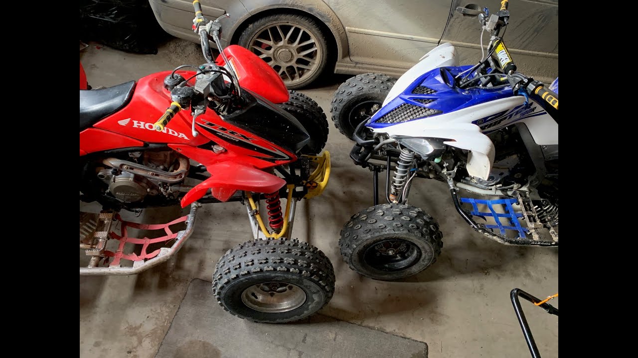Honda TRX450ER & Yamaha Raptor 700R Comparison - YouTube
