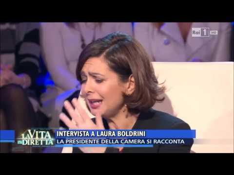 Laura Boldrini ospite di Cristina Parodi a 'La vita in diretta' 12/01/2016