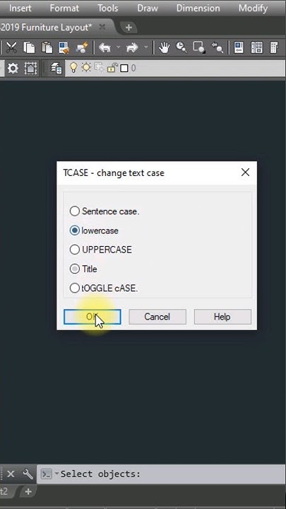 Change Lower Text to Upper Case #autocad #architecture - YouTube