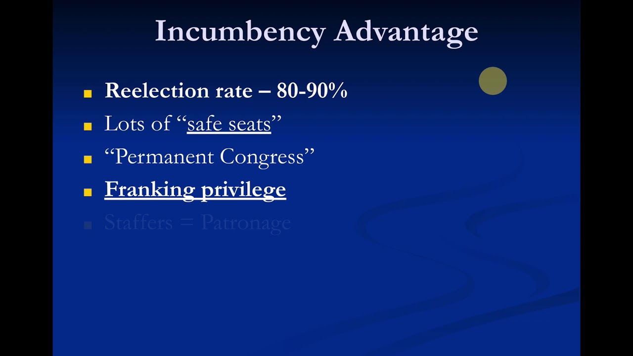Gov 2 11 Incumbency Advantage Youtube