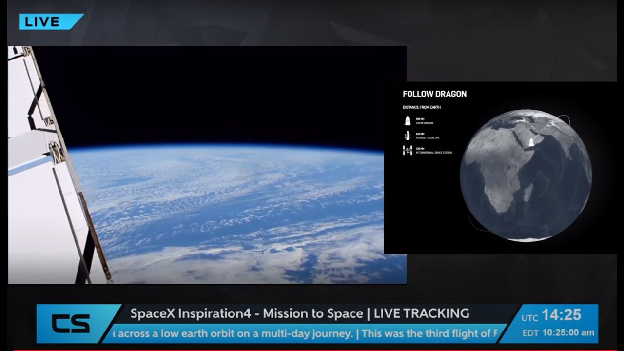 SpaceX NASA: Earth From Space seen from Crew Dragon Arrival at Space ...