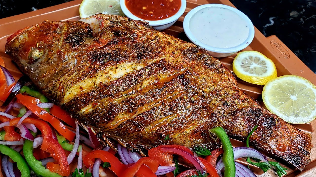 Just 4 Ingredients Oven Grilled Red Snapper in 5 mins - YouTube