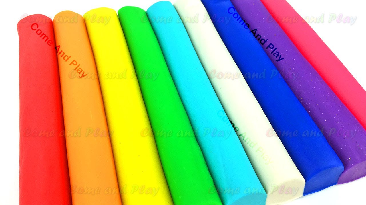 Learn Colors with Modelling Clay with Baby Fruits and Vegetables Molds ...