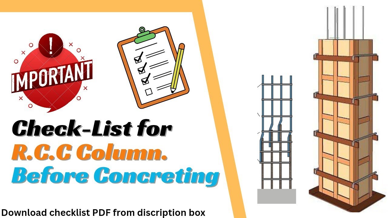 Important points to be checked before column concreting/checklist of ...