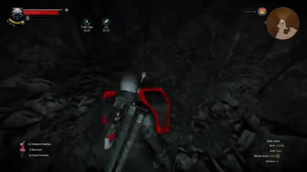 witcher 3 secret den "Winter Blade Steel sword" and glitch - YouTube