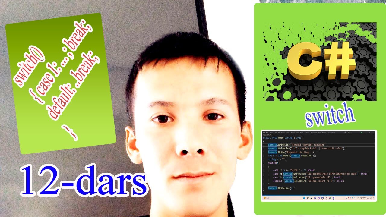 C# 12-dars. switch haqida va to`liq amalyot - YouTube