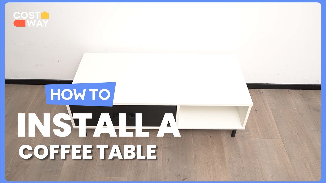 How to Install the Modern 2-Tier Coffee Table Accent Cocktail Table ...