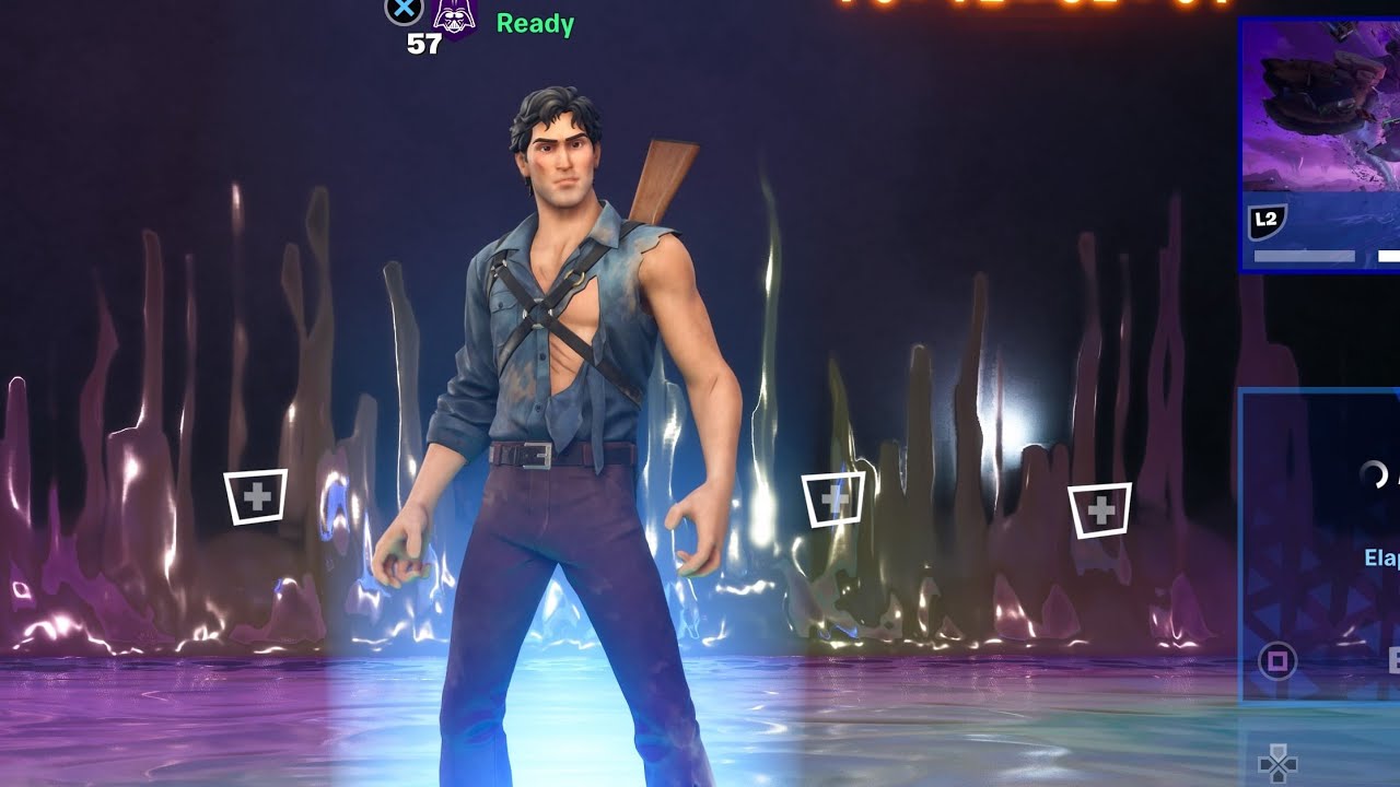 Ash from Evil Dead plays Fortnite Deathrun and Battle Royale on PS5 ...