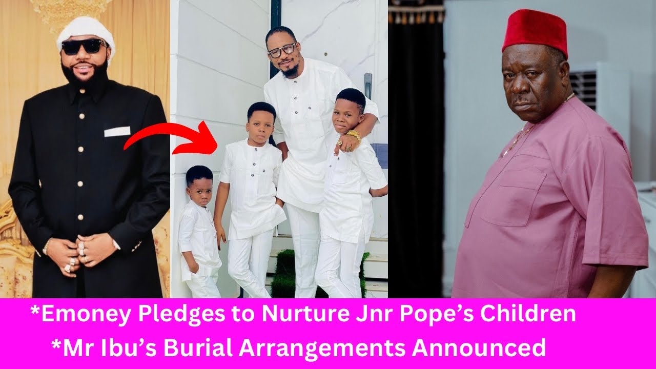 E Money Pledges to take care of Jnr Pope’s Family | Mr Ibu Burial ...