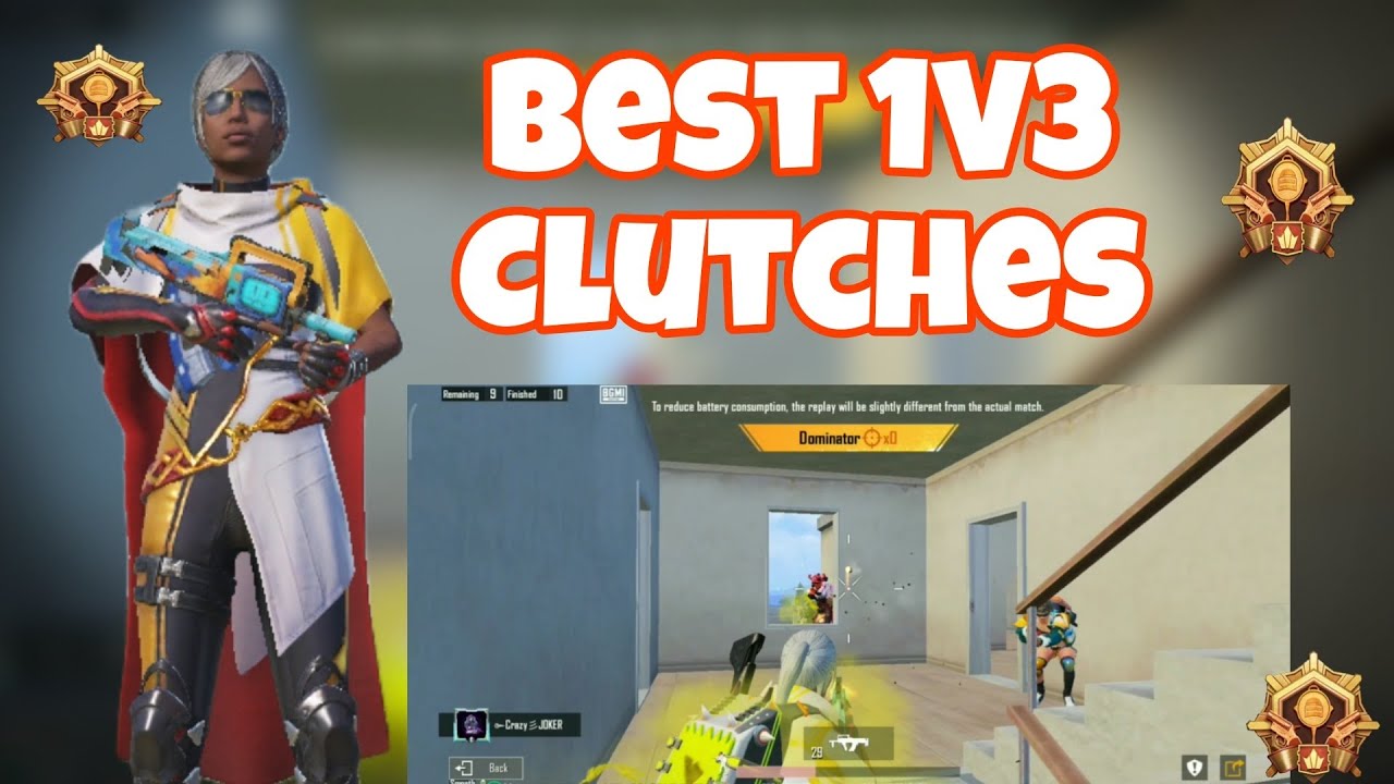 Best 1v3 Clutches By JokerGamingYT ⚡| BGMI Montage | Smooth 30 FPS | Redmi Note 7 - YouTube