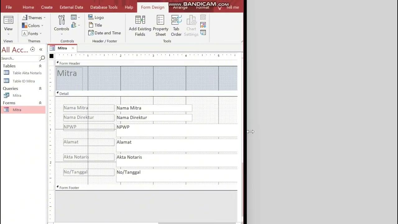 Tutorial Merancang Basis Data pada Ms. Access - YouTube