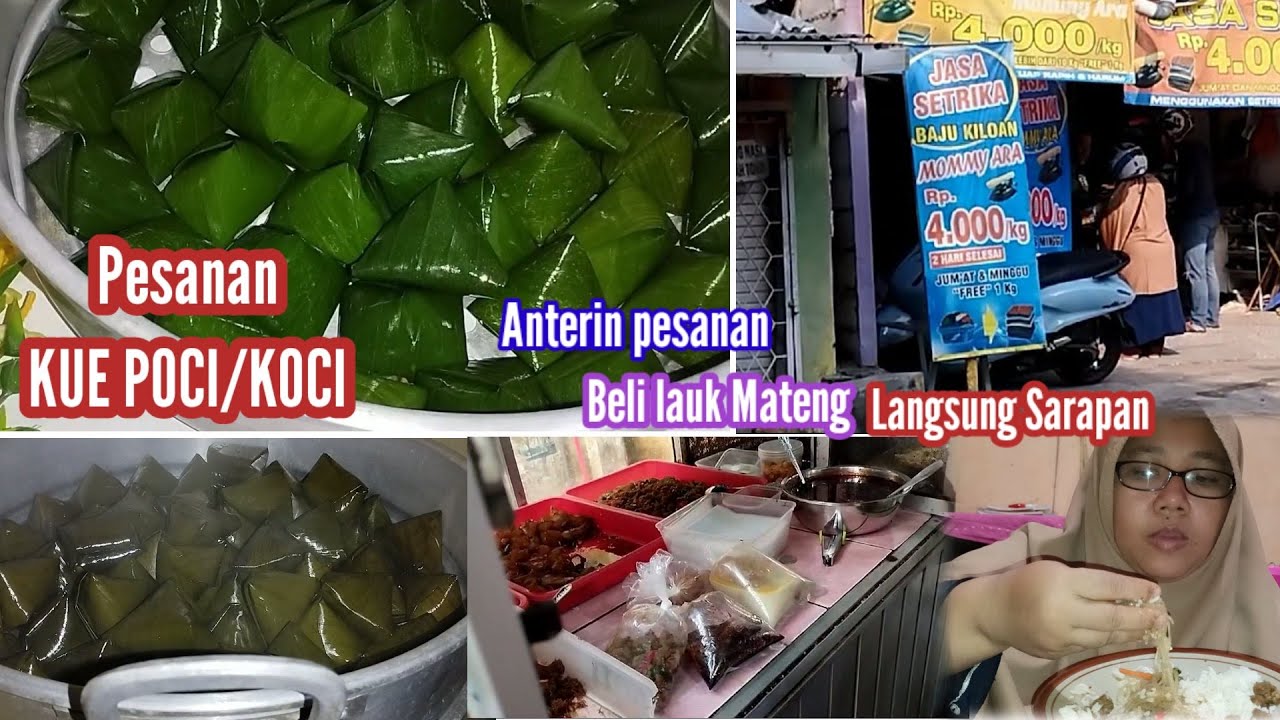 #dailyvlog PESANAN KUE POCI/KOCI LANJUT BELI LAUK MATENG DAN LANGSUNG ...