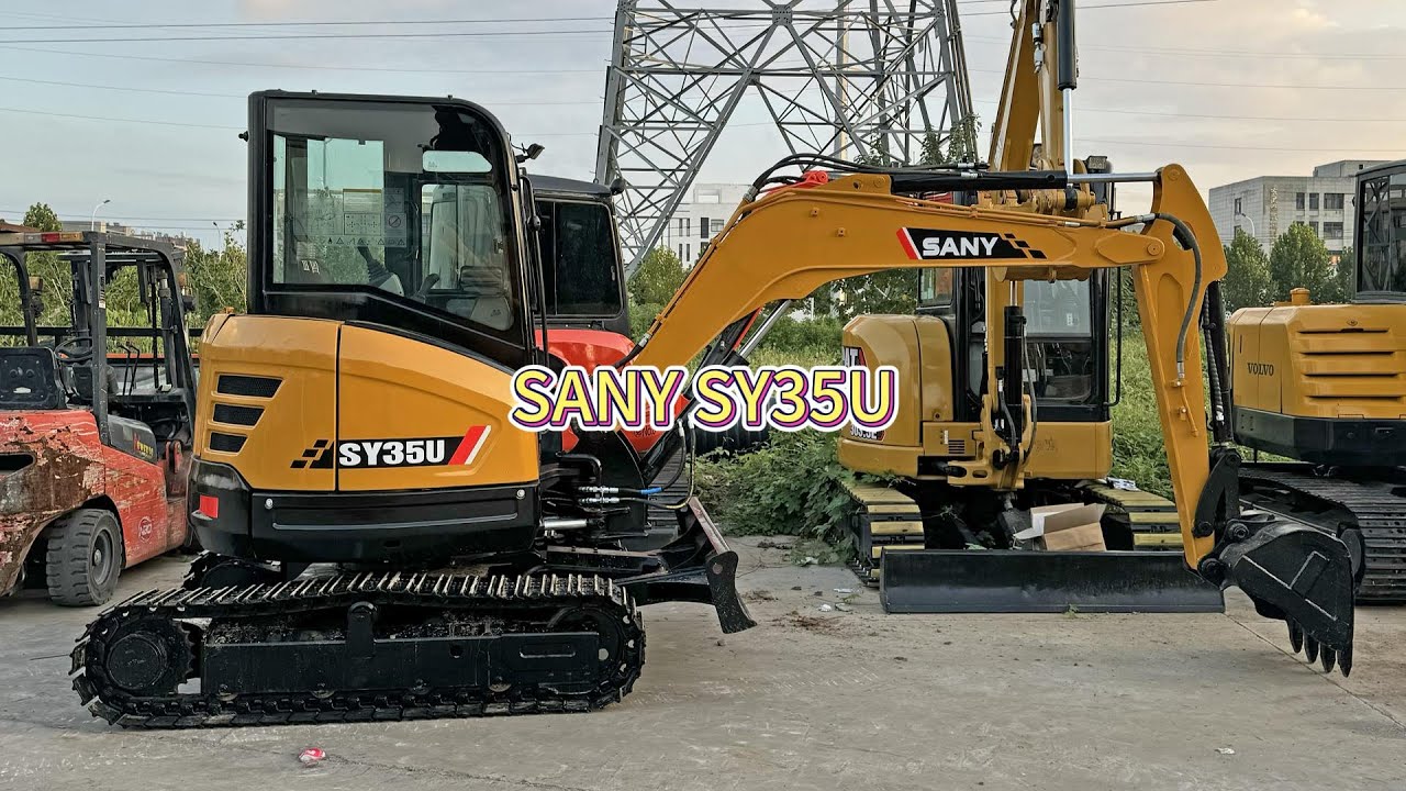 SANY SY35 mini excavator display | ShiWen Machinery - YouTube