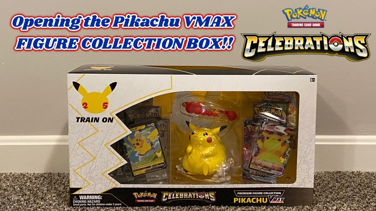 Pikachu VMAX Premium Figure Collection + Celebrations Elite Trainer Box ...