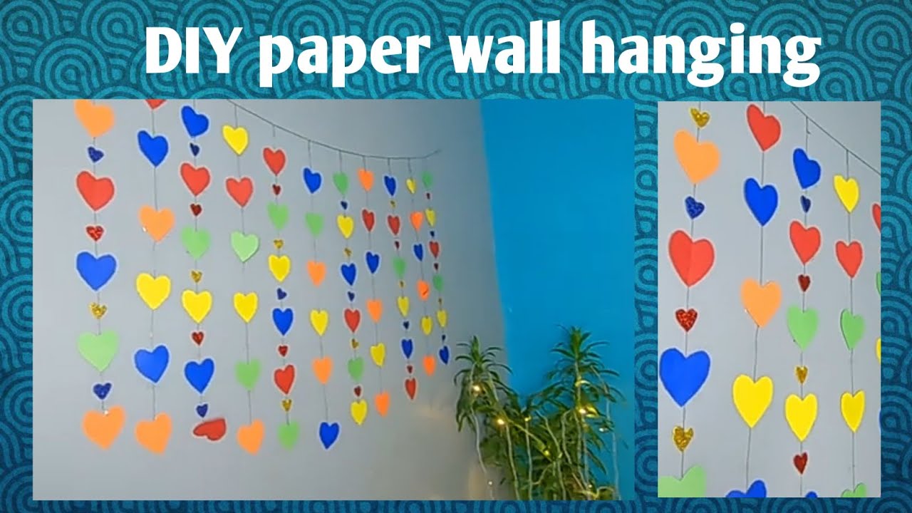 Attractive Paper Wall Hanging | DIY easy paper crafts tutorial for ...