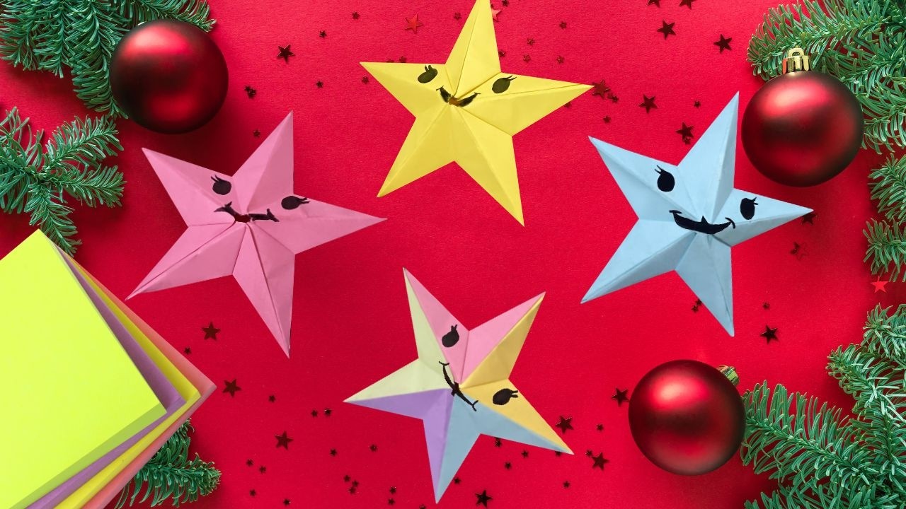 DIY Origami Star with Sticky Notes for Stunning Christmas Decorations ...