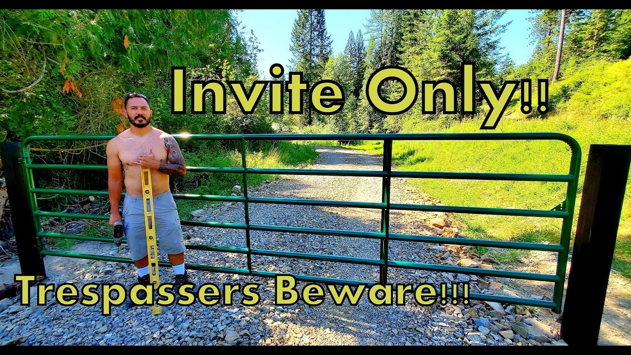 Keeping TRESPASSERS OUT!! Farm Gate Installation - YouTube