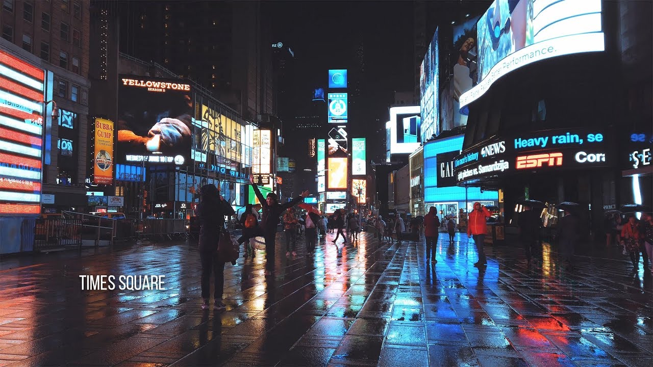 Rain walk. Times Square New York. 4K ASMR - YouTube