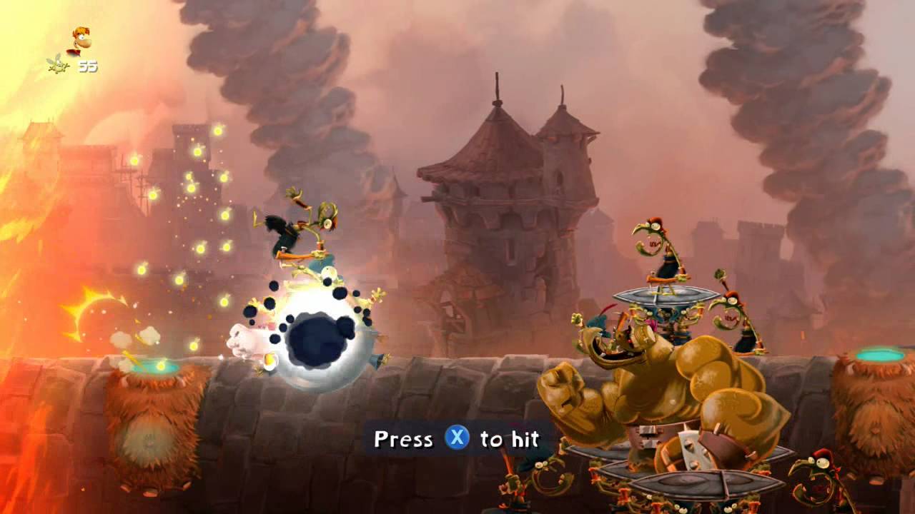 Rayman Legends Castle Rock gameplay - YouTube