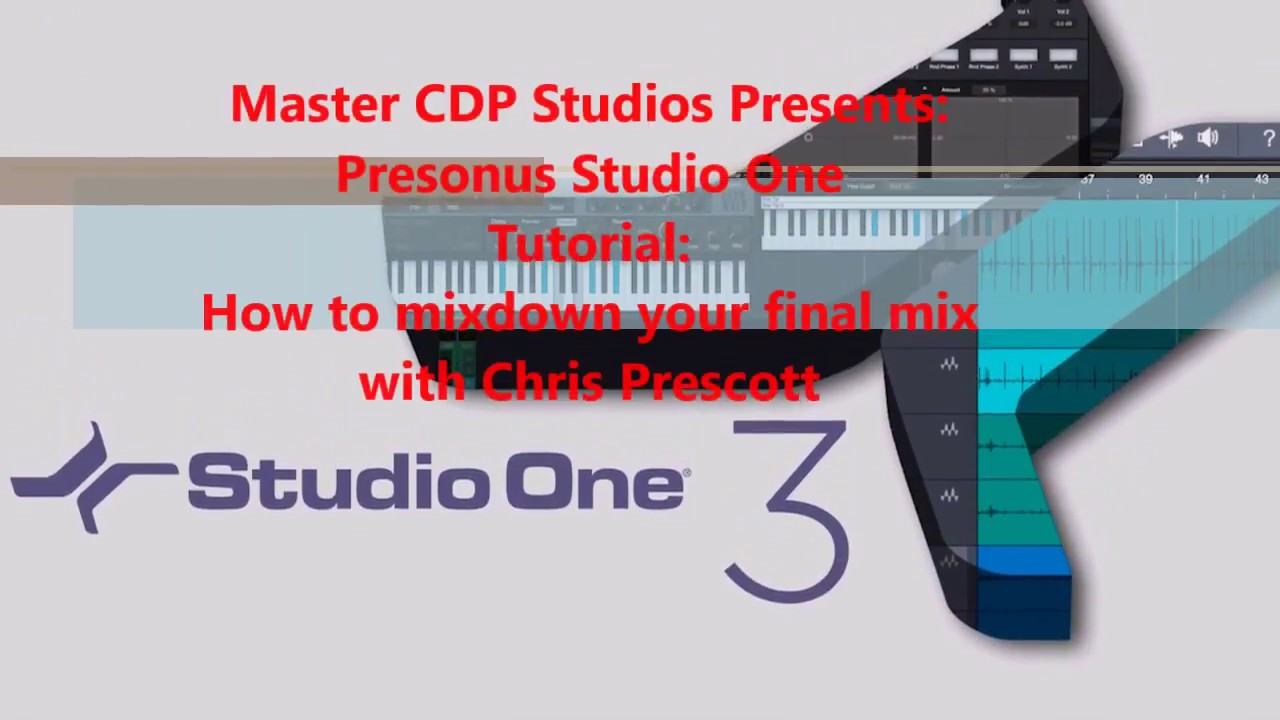 How to mixdown final mix inside Presonus Studio One - YouTube
