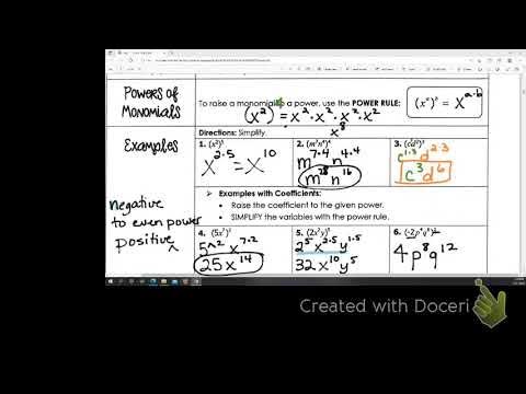 4.3 Powers of Monomials - YouTube