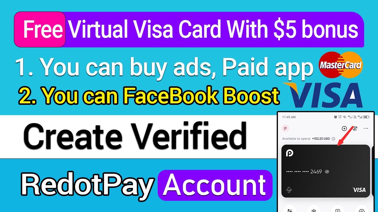 How To Create RedotPay Account Get Free Virtual Visa Card - RedotPay ...