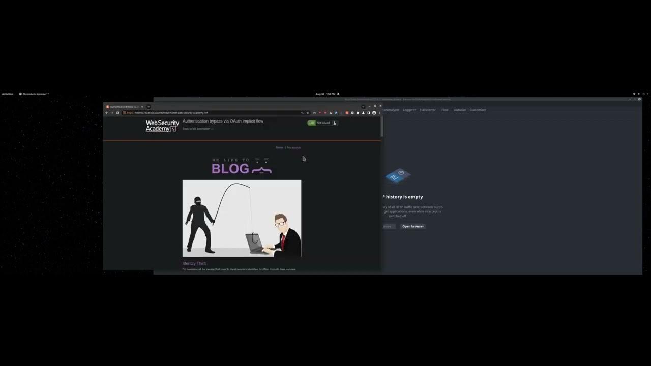 Authentication bypass via OAuth implicit flow - YouTube
