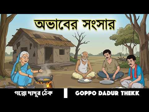 অভাবের সংসার ।  Bangla Cartoon | বাংলা কার্টুন | Thakumar Jhuli। Moral Stories