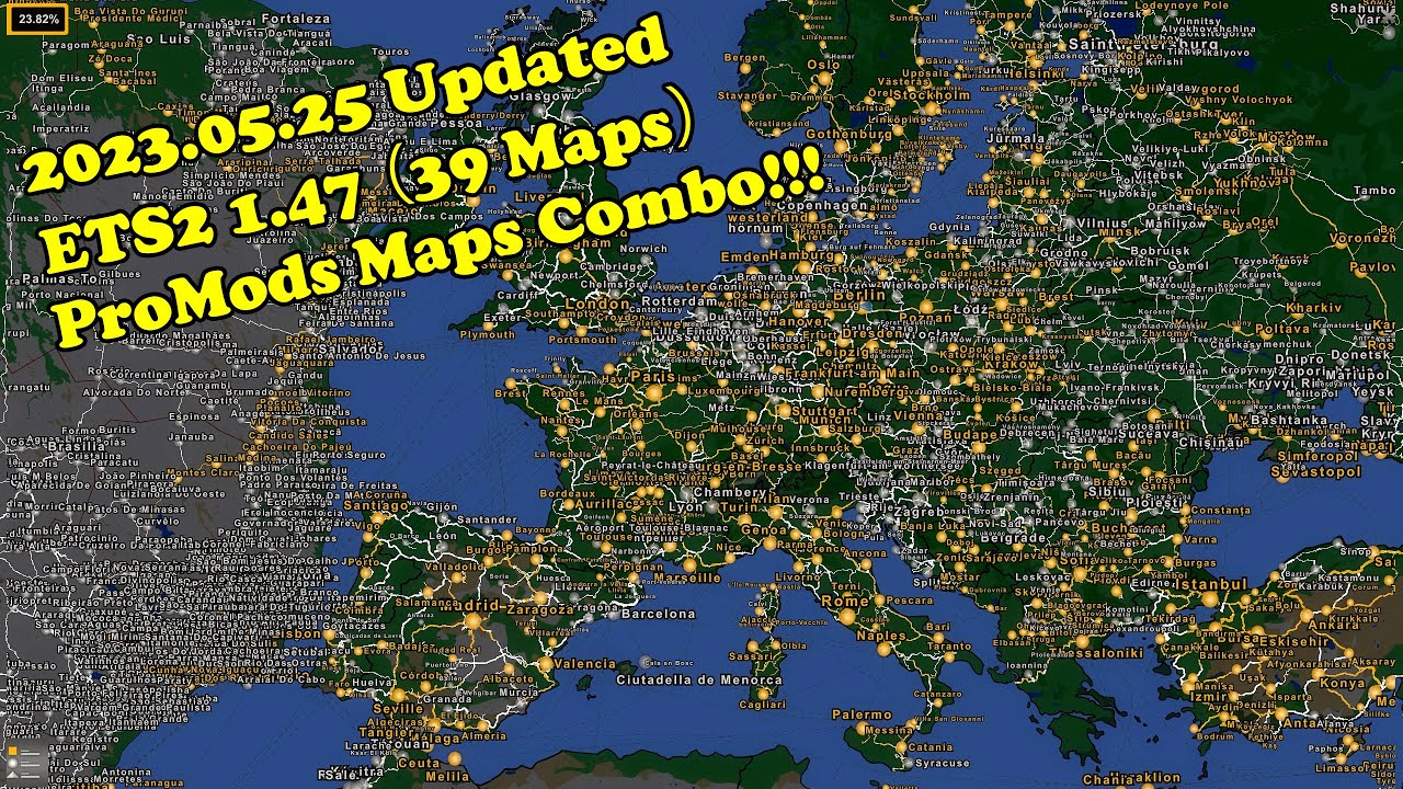 [2023.05.25] ETS2 1.47 latest ProMods maps combo (39 Maps) | With EAA ...