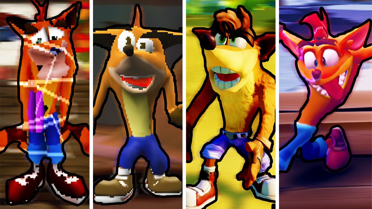 Evolution of Crash Idle Animations (1996-2021) - YouTube