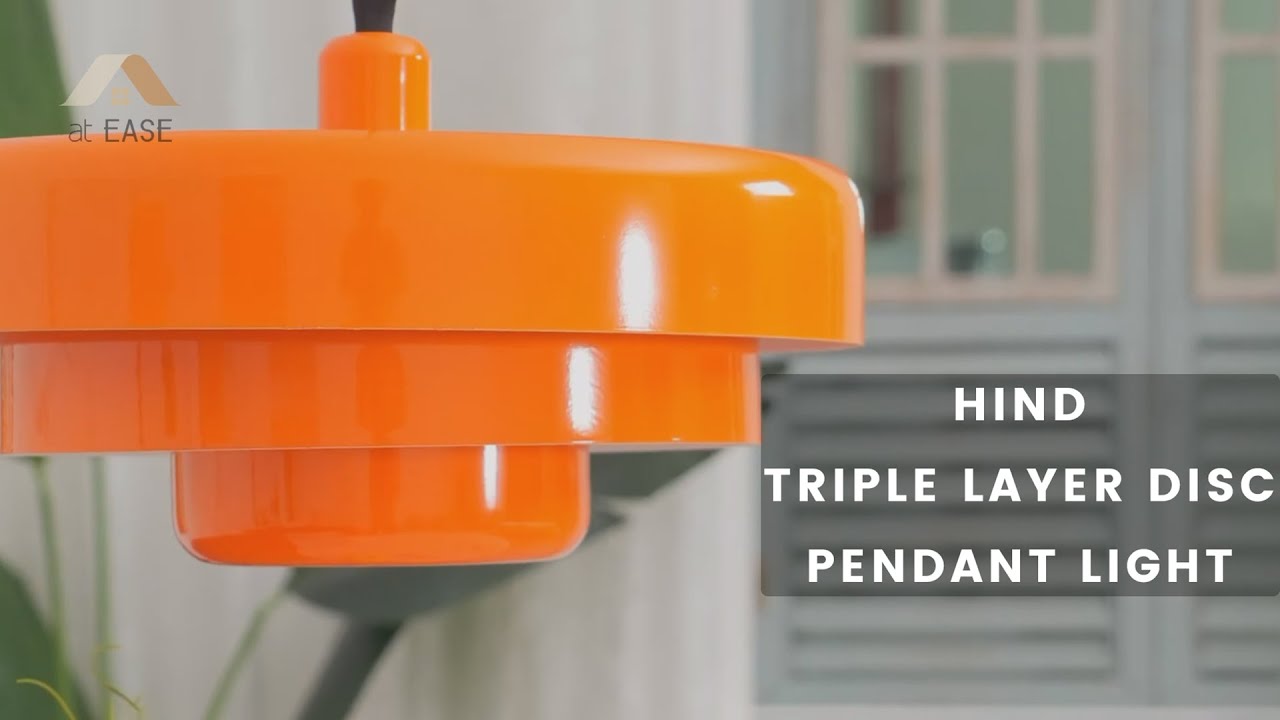 Hind Triple Layer Disc Macaron pendant light real shot video - YouTube