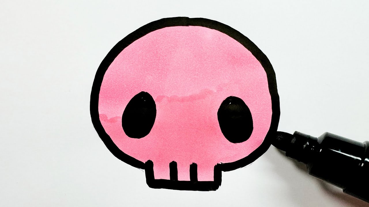 How to Draw the Kuromi Skull - YouTube