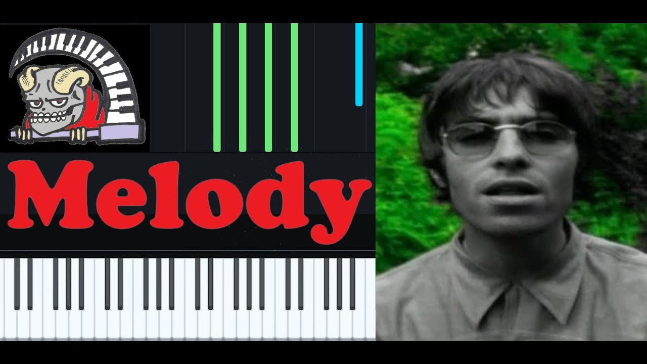 Oasis - " Live Forever " Piano Right Hand Melody Only Tutorial Lesson ...