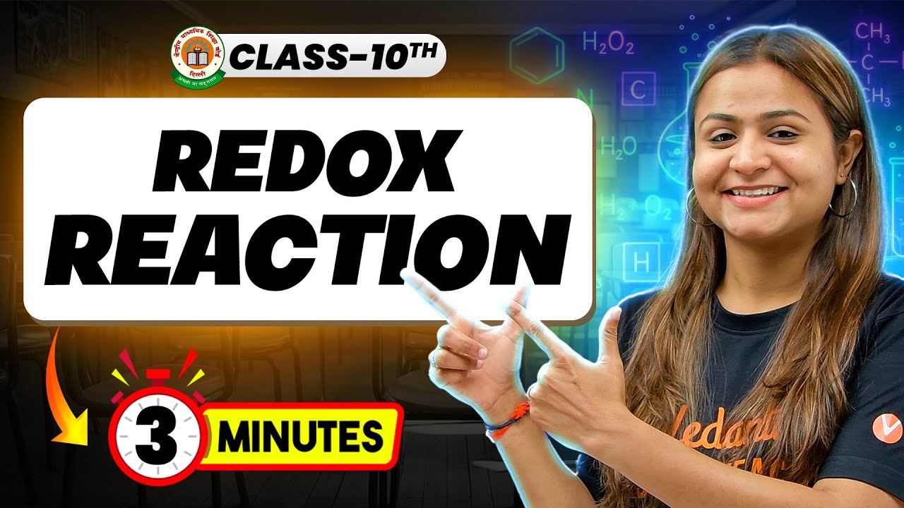REDOX REACTIONS in 3 Mins! 🔥 | Class 10 Chemistry | Krushi Mam - YouTube
