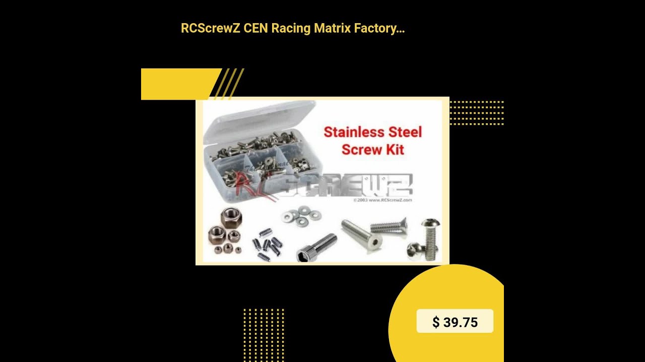 Get 15% Off on RCScrewZ CEN Racing Matrix Factory Race Stainless Steel ...