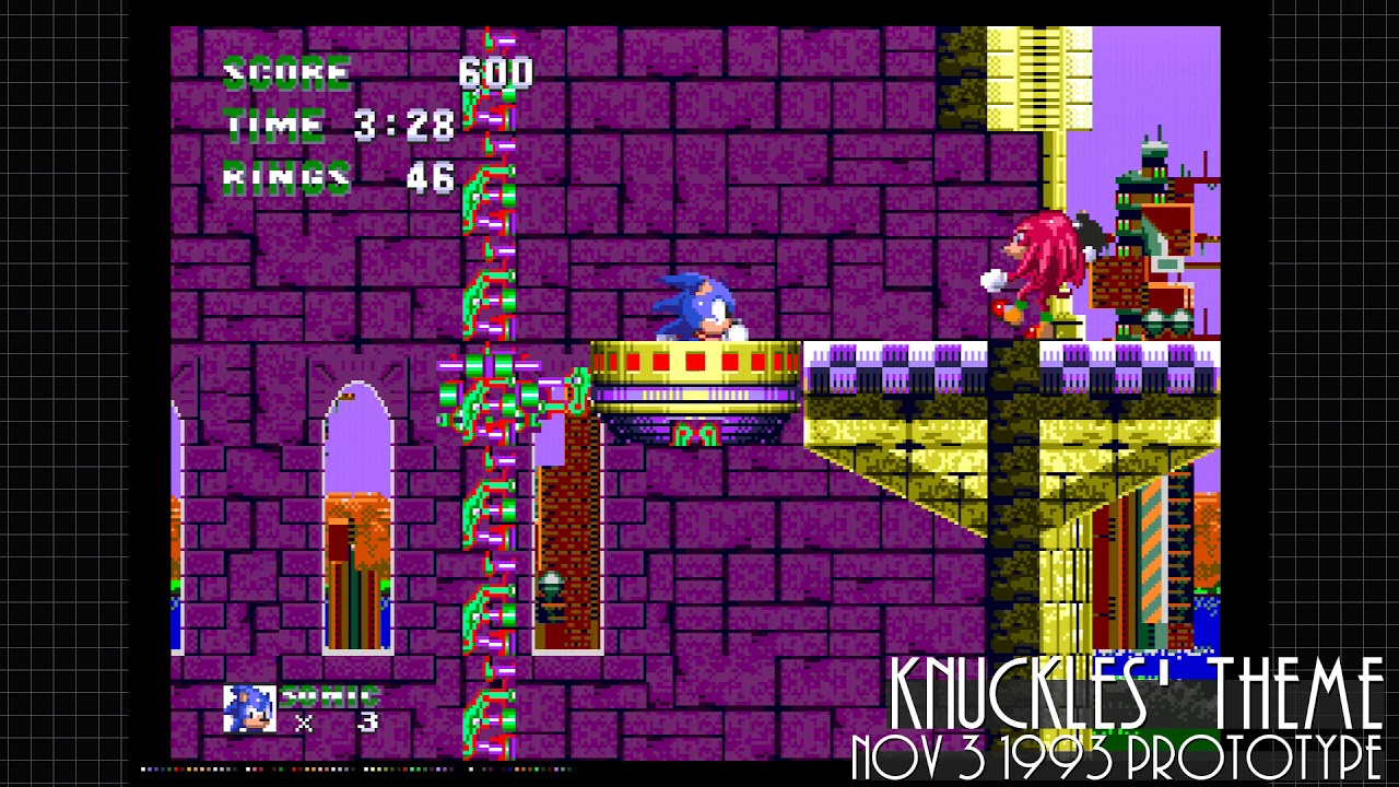 Knuckles' Theme - Sonic 3 (Nov 3 1993 Prototype) - YouTube