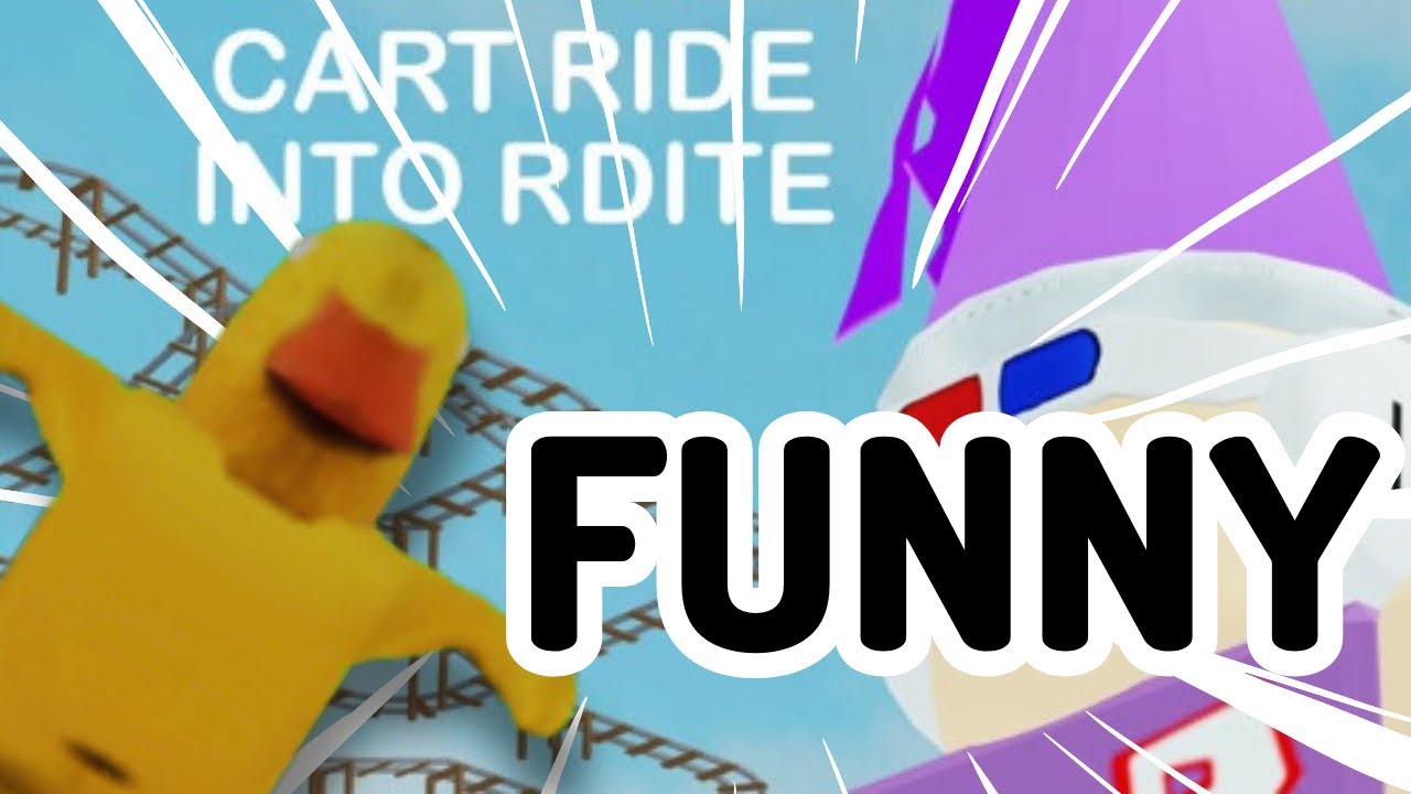 DUCK PLAYS CART RIDE! *FUNNY* - YouTube