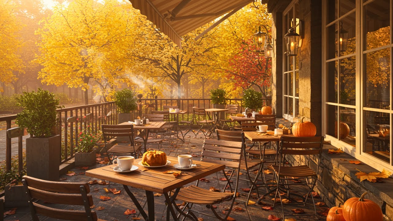 Autumn Morning Coffee Shop ☕ Elegant Jazz for a Peaceful Coffee Time ...